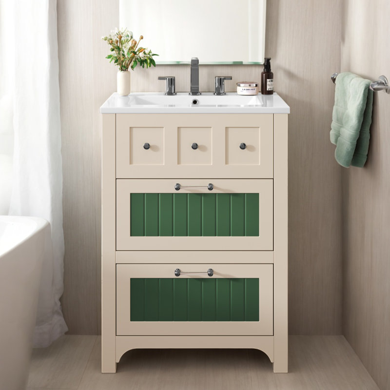 Aches 24 Inch Bathroom Vanity With Ceramic Sink | Wayfair